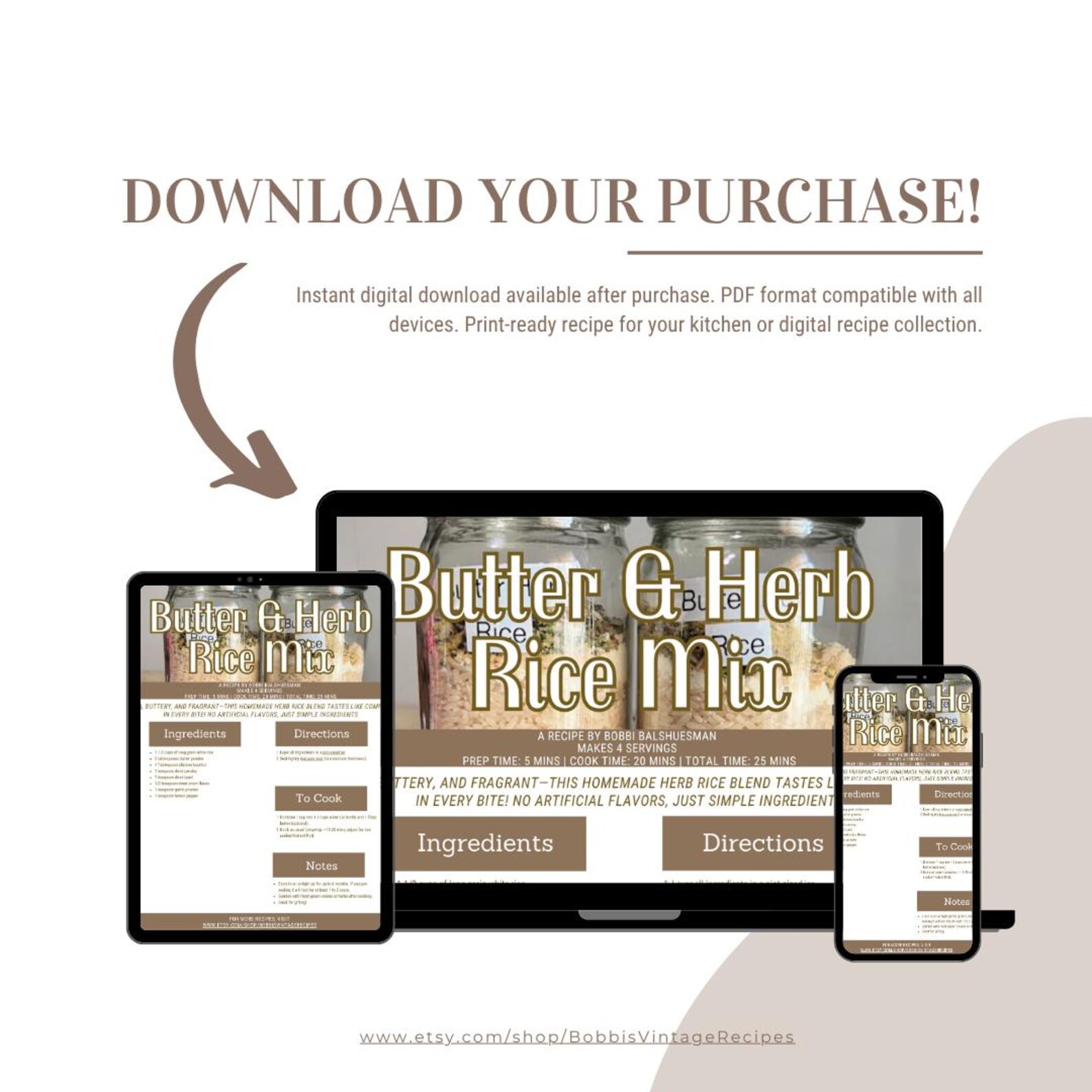 Butter & Herb Rice Mix - Creamy Seasoned Rice, Just Add Water - Pantry ...