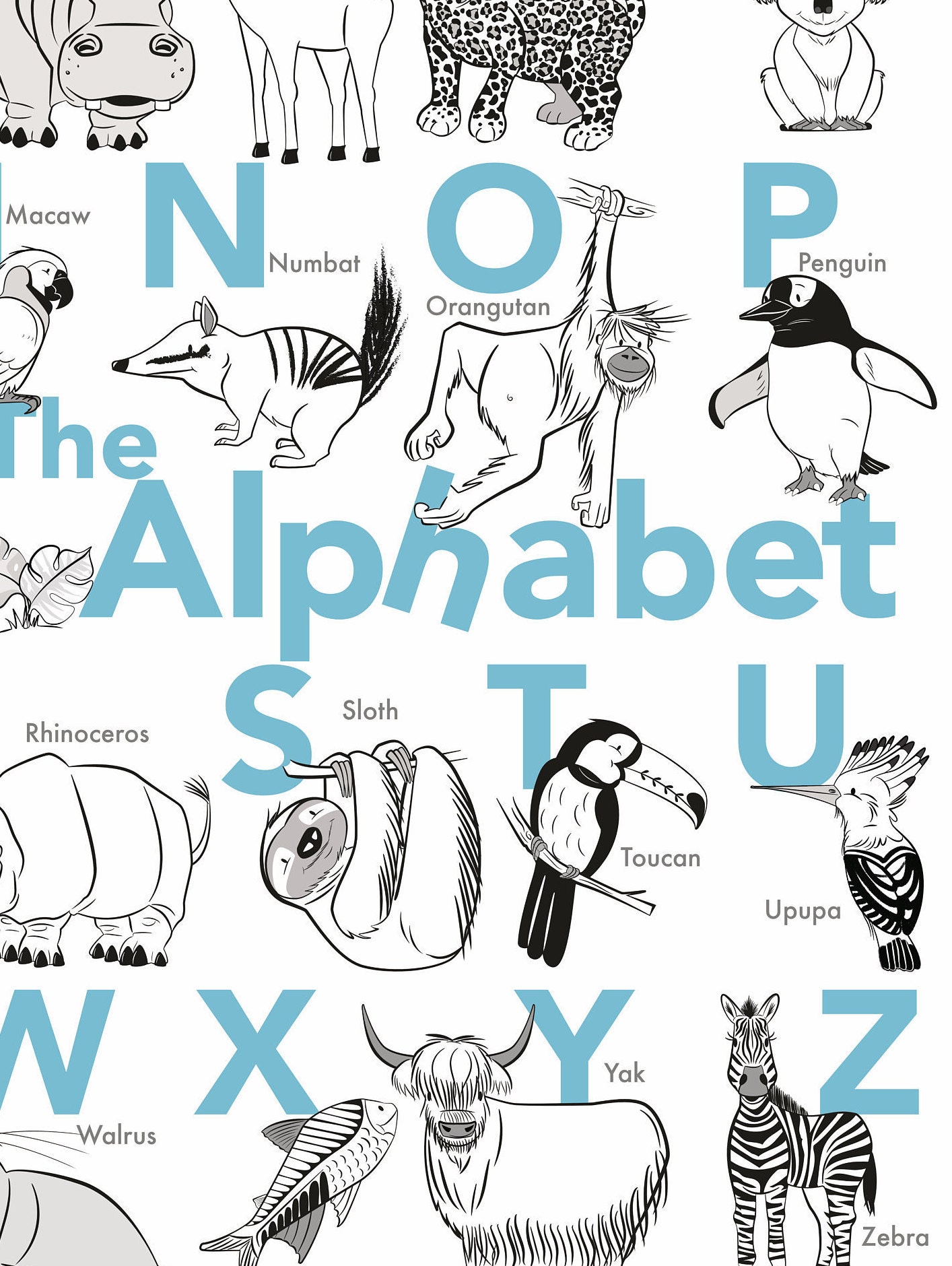 Alphabet Poster A2 Size Alphabet Poster Children's ABC - Etsy