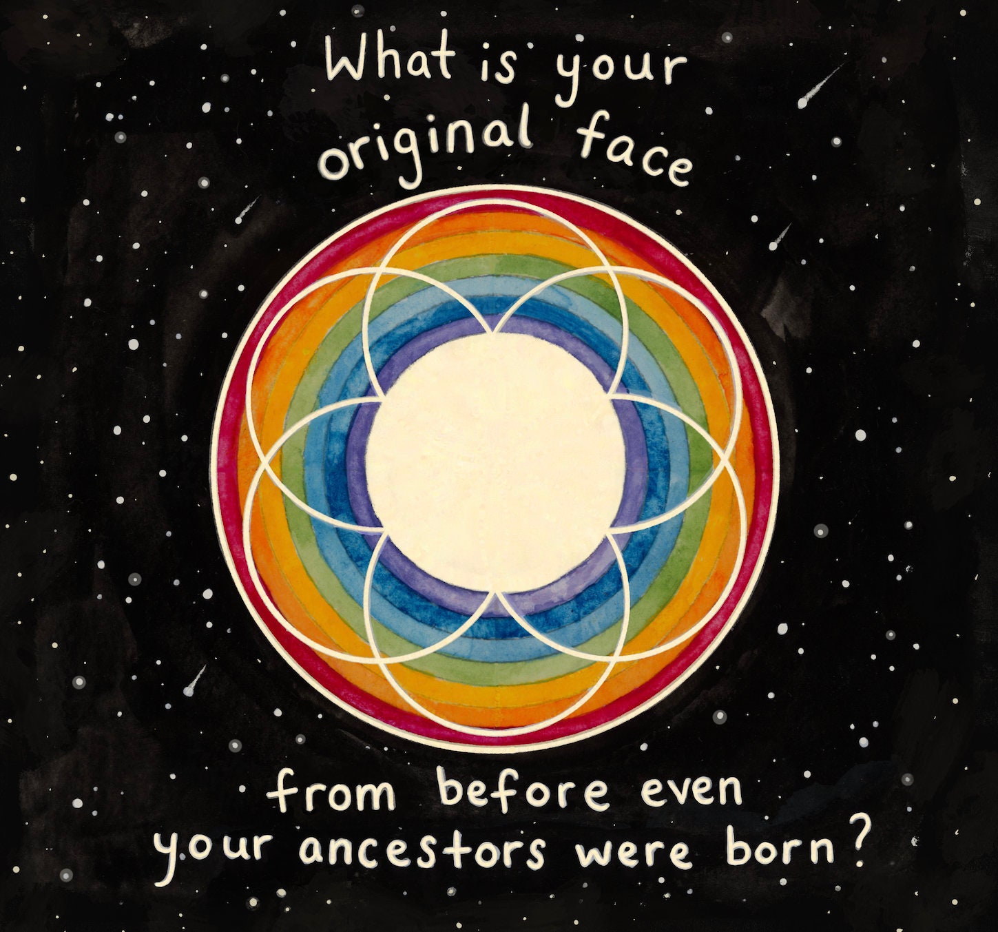 Zen Koan Art Print: Original Face Quote, Buddhist Gift (sticker ...
