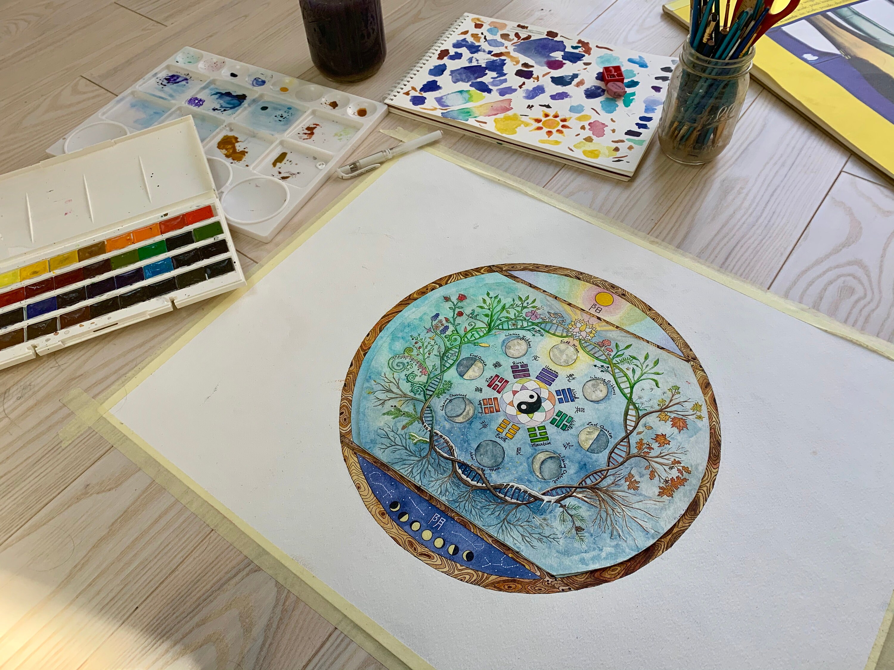 Yin & Yang Cycles of Nature Wheel of the Year Moon - Etsy Australia