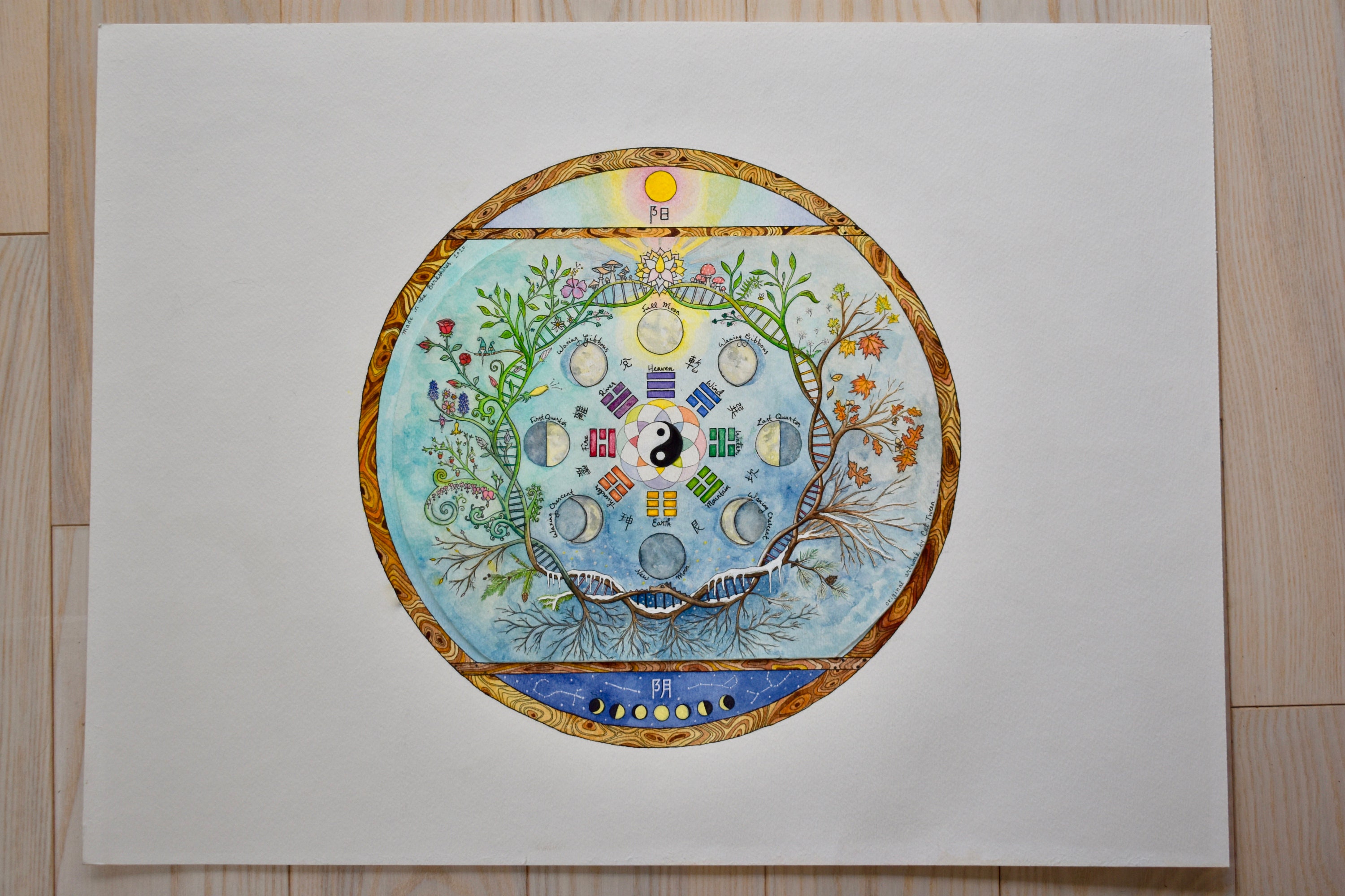 Yin & Yang Cycles of Nature Wheel of the Year Moon - Etsy Australia