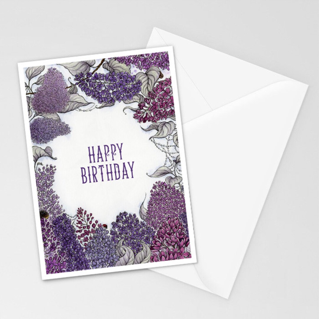 Happy Birthday | Miniature Postcard Art Print - Etsy