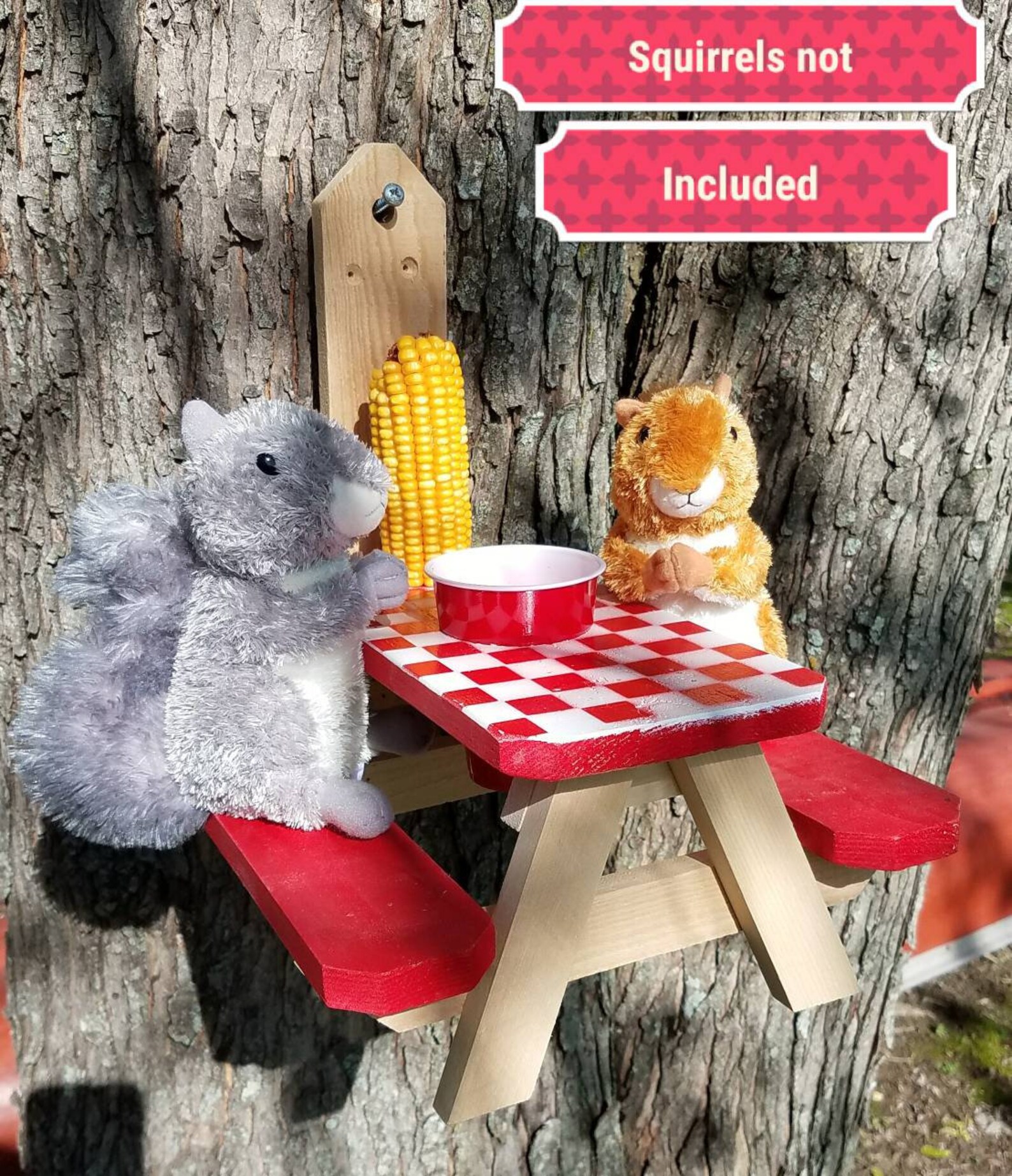 Painted Squirrel Picnic Table - Etsy