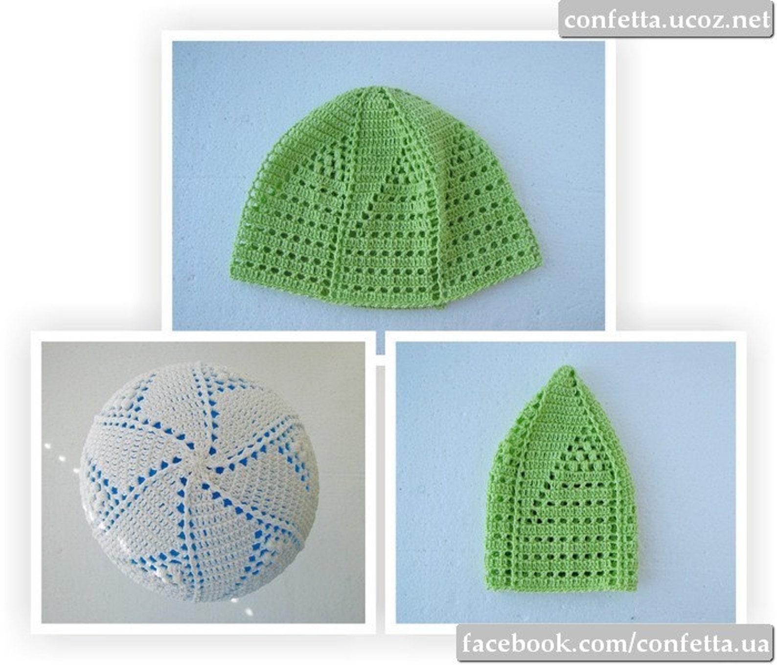 Kufi PDF Pattern ATTENTION Only Chart Scheme Lace Crochet Kufi Sunhat ...