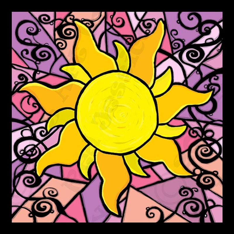 Tangled Sun Symbol - Etsy