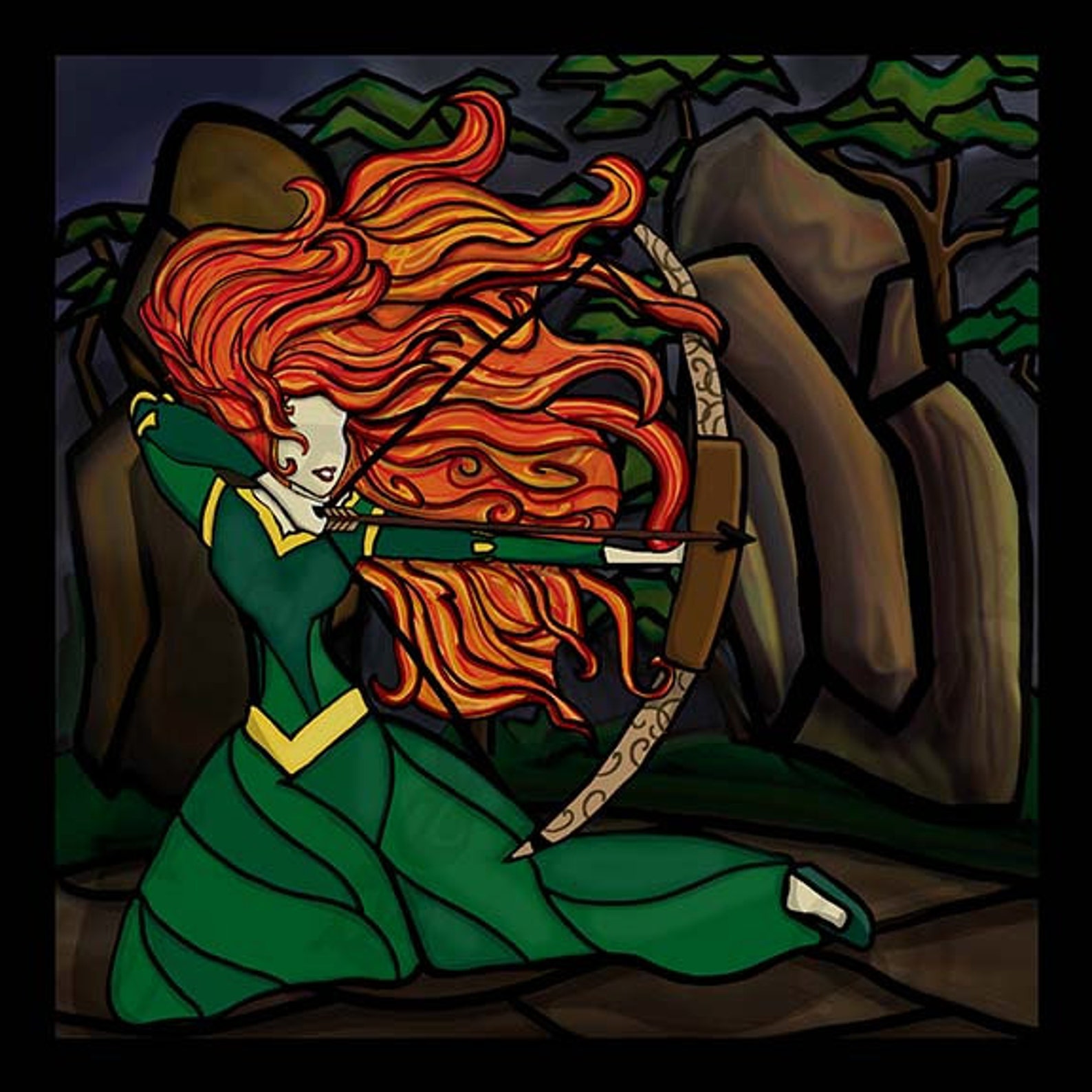 Merida on Fire - Etsy