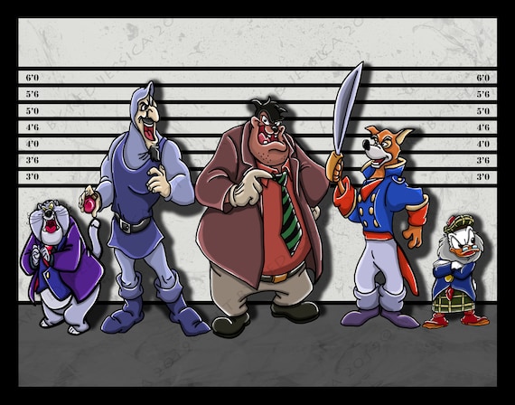 A Disney Afternoon Police Line Up - Etsy