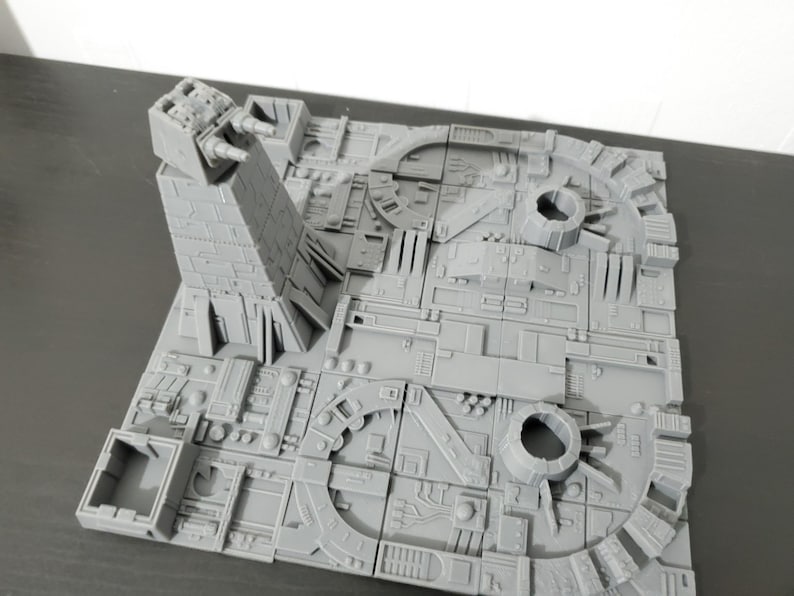 Death Star Surface Tiles Turret Version Star Wars Trench Run Diorama ...