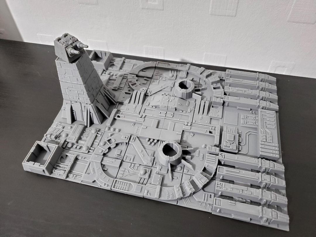 Death Star Surface Tiles Turret Version Star Wars Trench Run Diorama ...