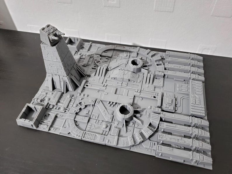Death Star Surface Tiles Turret Version Star Wars Trench Run Diorama ...