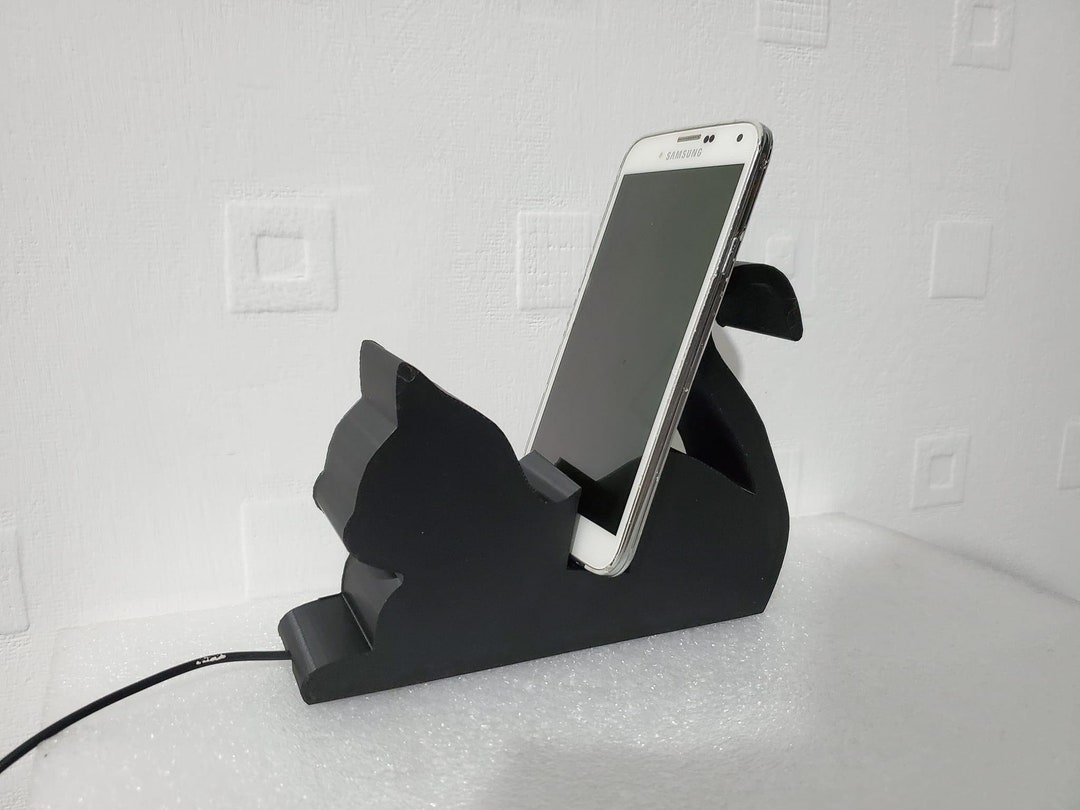 Mobile Phone Stand Holder Cat Silhouette Desktop Tablet Display - Etsy