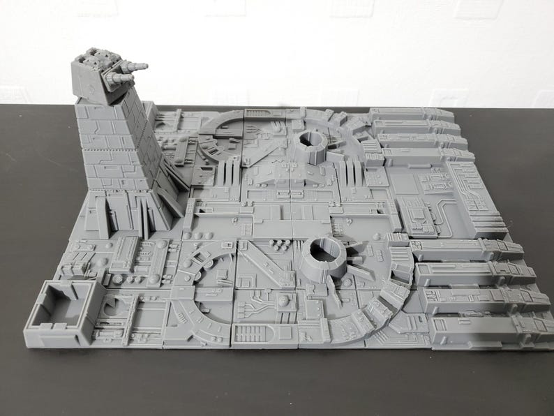 Death Star Surface Tiles Turret Version Star Wars Trench Run Diorama ...