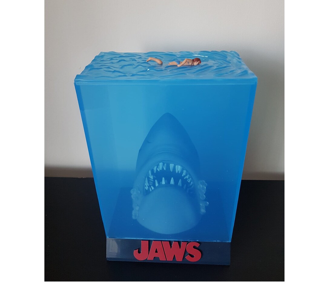 Jaws 3D Movie Poster Diorama Handmade Collectible Statue Ornament - Etsy