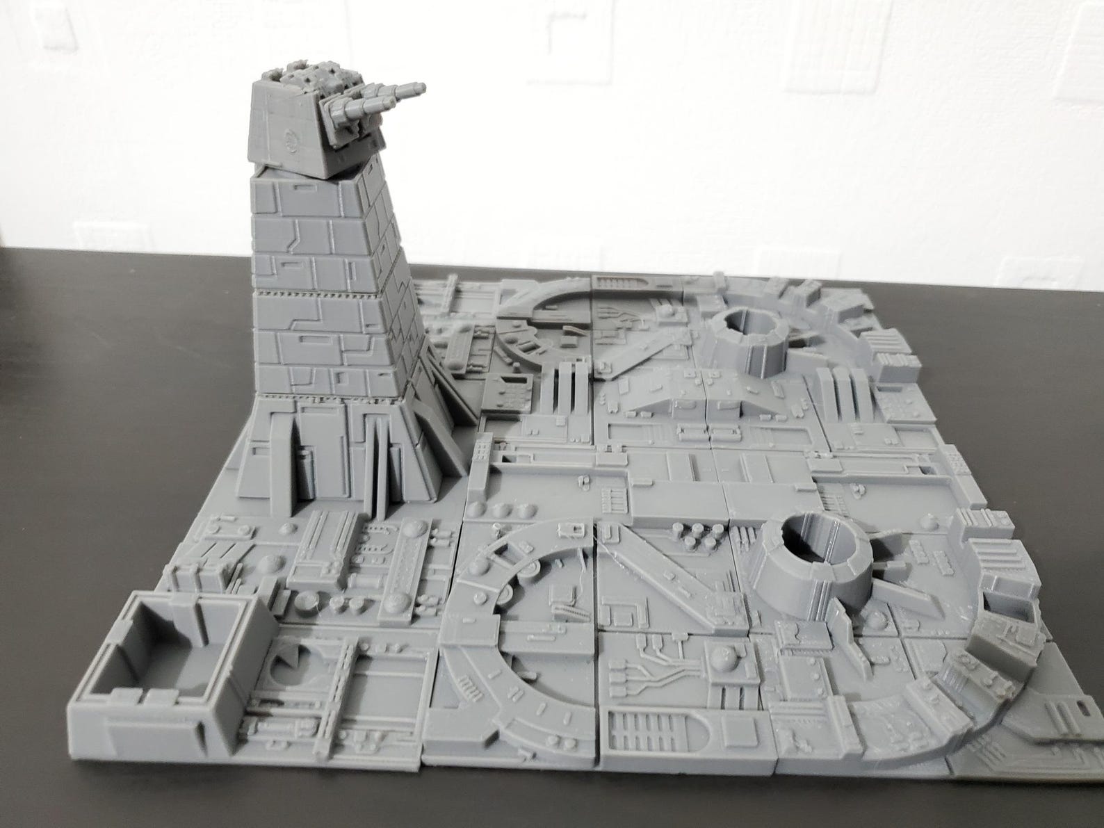 Death Star Surface Tiles Turret Version Star Wars Trench Run Diorama ...