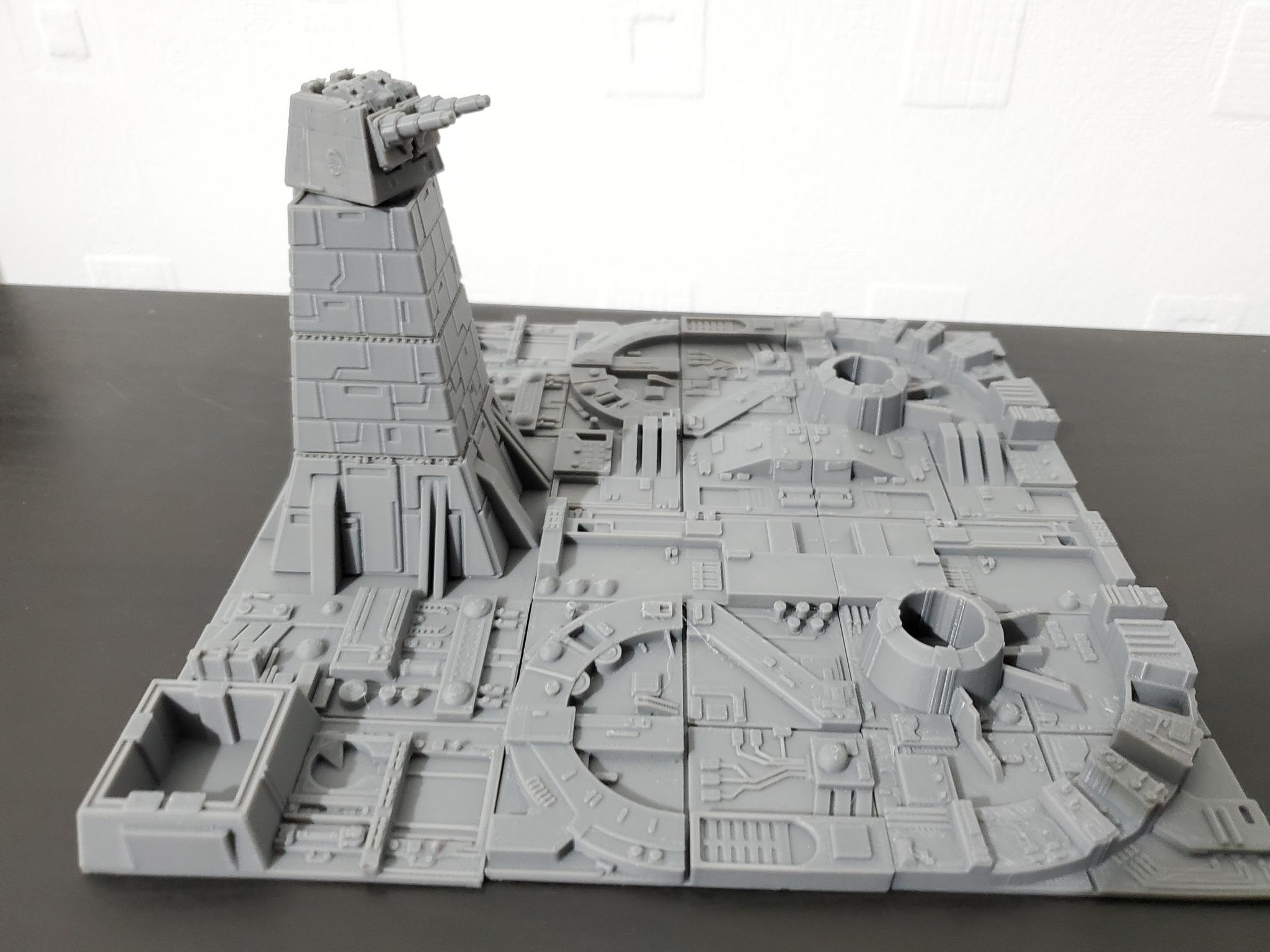 Death Star Surface Tiles Turret Version Star Wars Trench Run Diorama ...