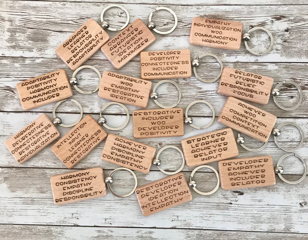 Strengths Keychain|| Custom Strengths Keychains|| - Etsy