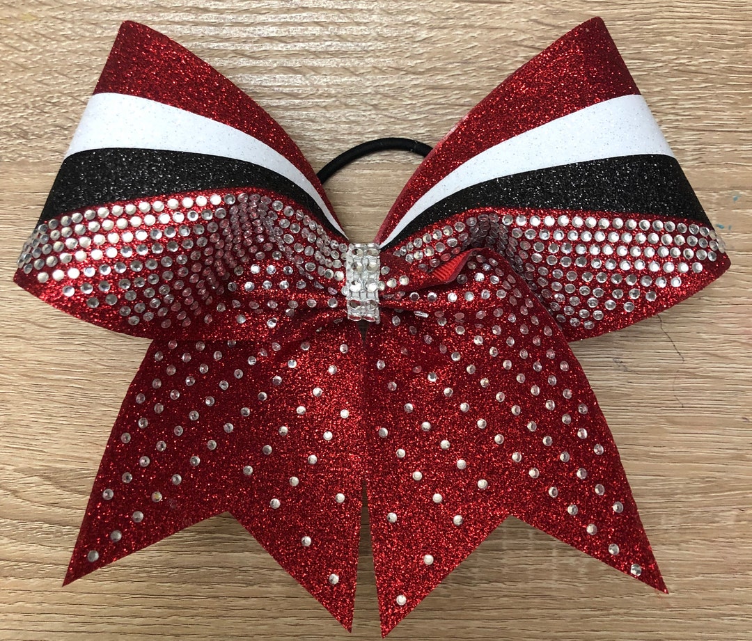 Custom Rhinestone Glitter Loops Cheerleading Cheer Bow Bows - Etsy