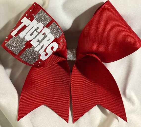 Team Lettering Grosgrain Custom Cheer Cheerleading Bow w/ | Etsy