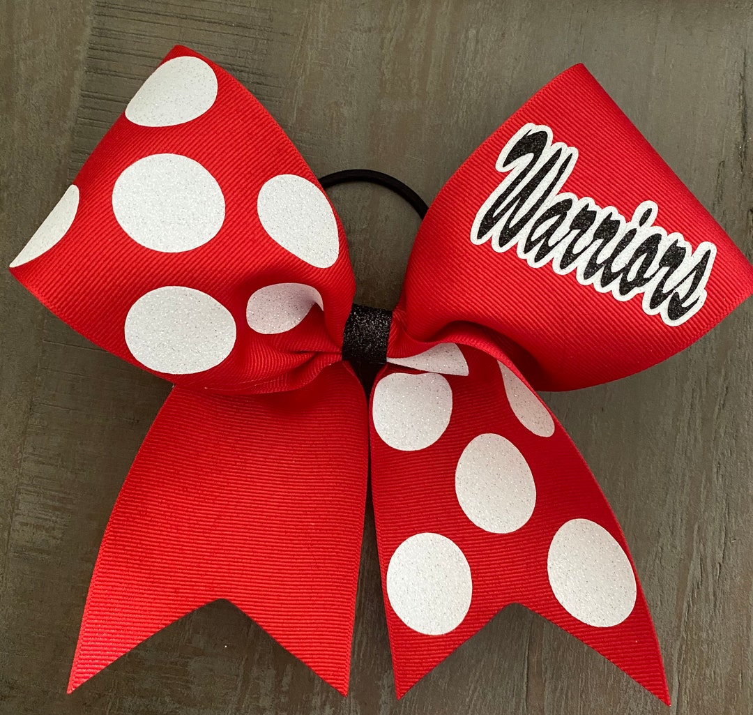 Custom Polka Dot Grosgrain Cheerleading Cheer Bow Bows - Etsy