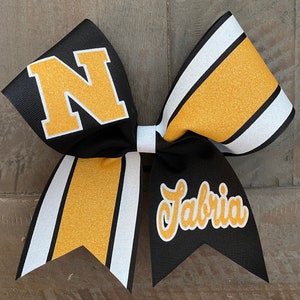 Custom Striped Cheer Cheerleading Bow - Etsy