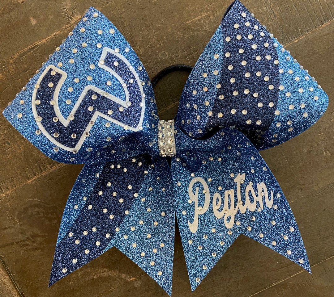 Custom Rhinestone Glitter Loops Cheerleading Cheer Bow Bows - Etsy