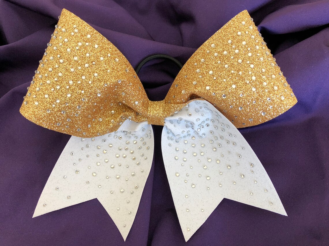 Custom Cheer Cheerleading Glitter Rhinestone Bow - Etsy