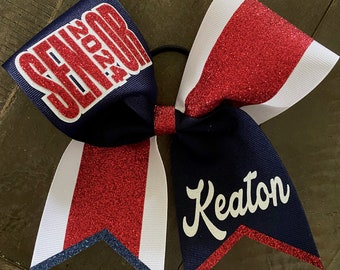 Custom Stripes and Tails Cheer Cheerleading Bow - Etsy