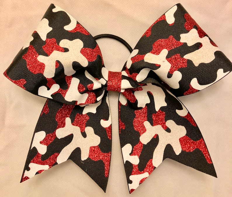 Custom Made Camo Camouflage Cheer Cheerleading Bow - Etsy