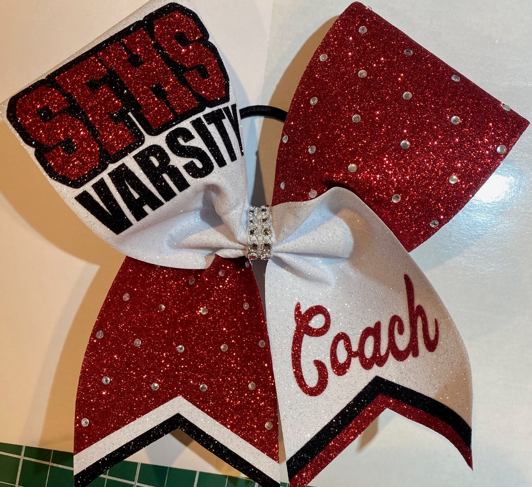 Custom Rhinestone Glitter Tiktok Cheerleading Cheer Bow Bows - Etsy