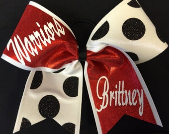 Grosgrain Custom Polka Dot Cheer Bow - Etsy
