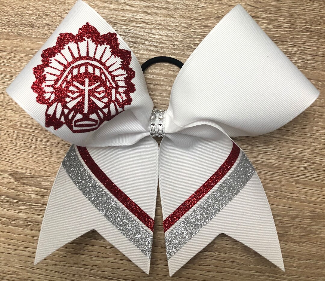 Custom Dbl Striped Tails Grosgrain Cheerleading Cheer Bow Bows - Etsy