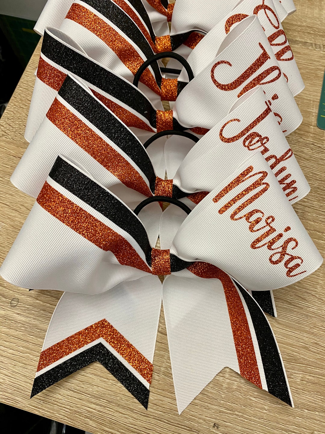 Custom Stripes and Tails Grosgrain Cheerleading Cheer Bow Bows - Etsy