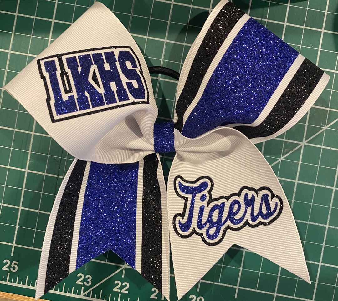 Custom Striped Cheer Cheerleading Bow - Etsy