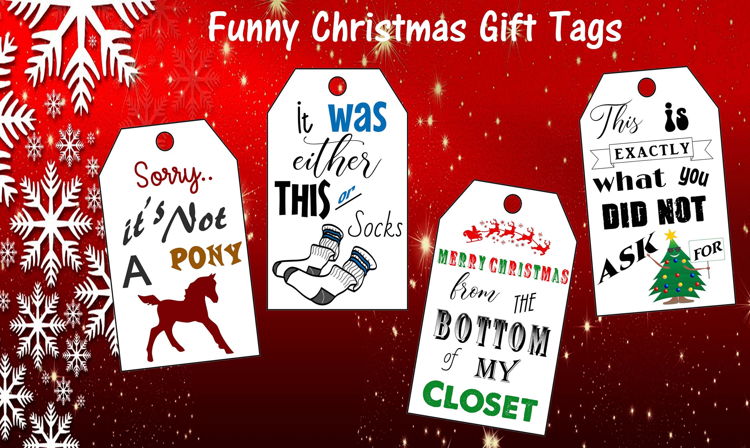 Printable Funny Christmas Gift Tags Digital Christmas Gift - Etsy