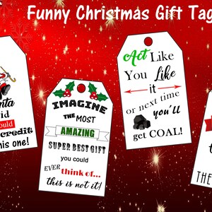 Printable Funny Christmas Gift Tags Digital Christmas Gift - Etsy
