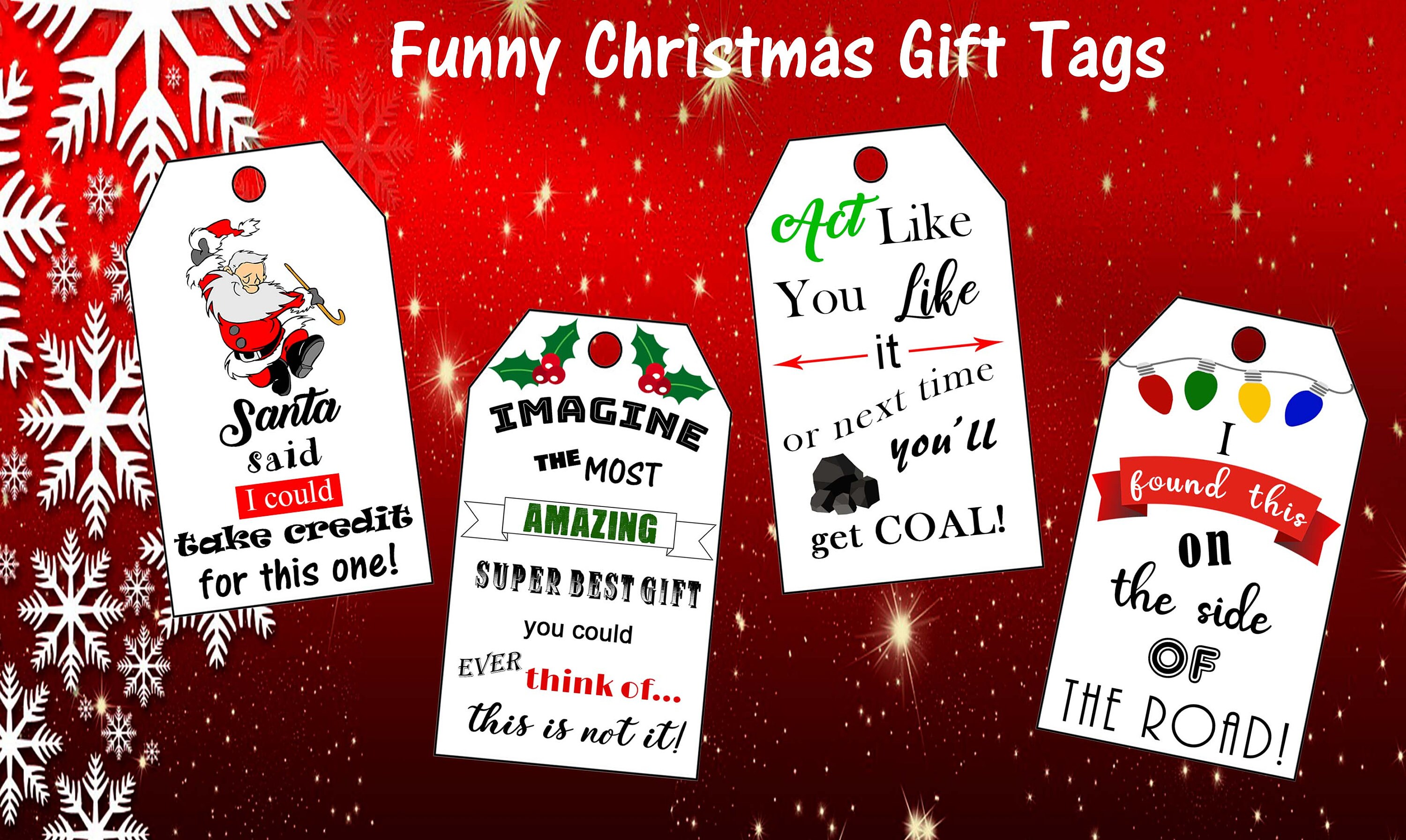 Printable Funny Christmas Gift Tags Digital Christmas Gift - Etsy Canada