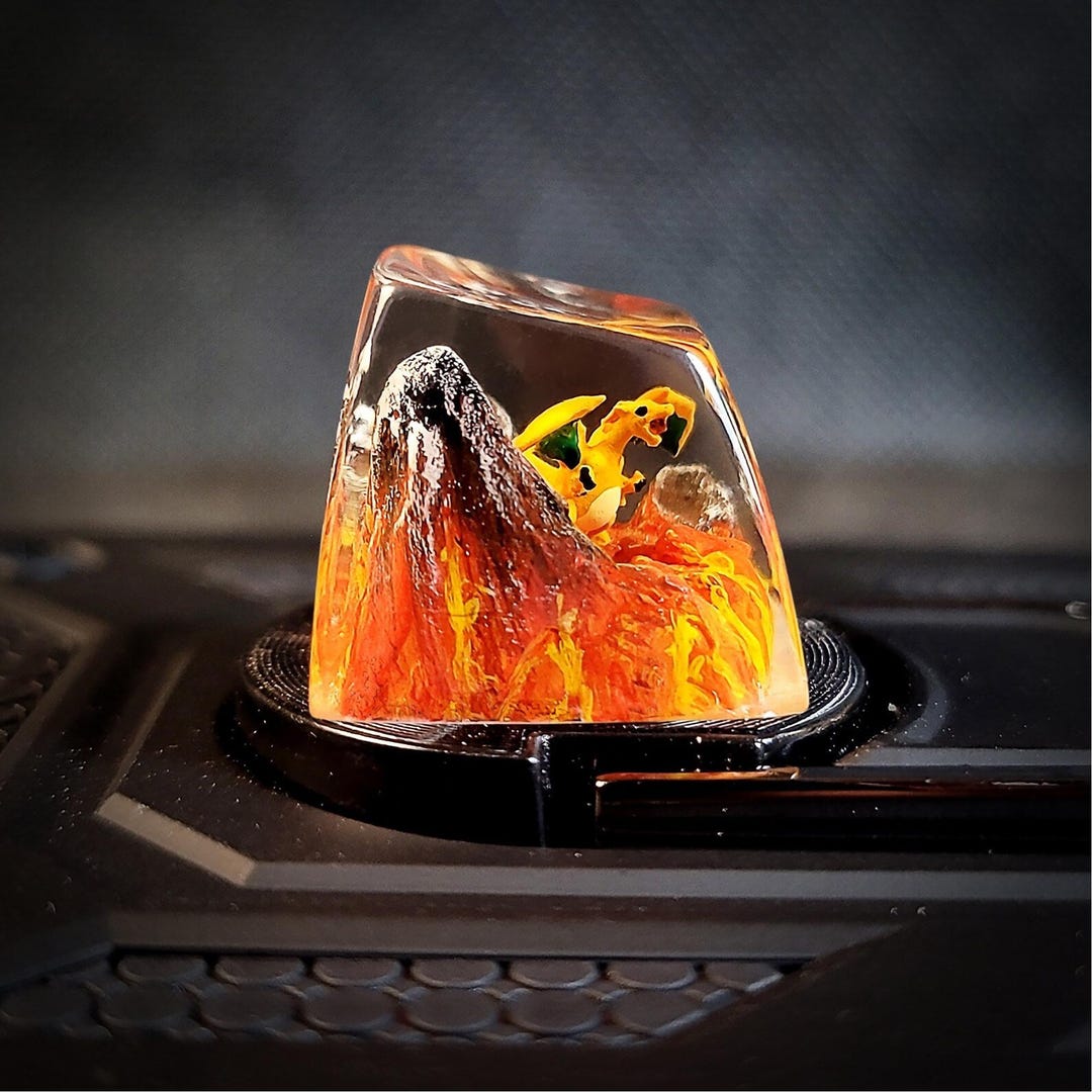 Pokemon Charizard Keyboard Knob Artisan Keycaps Epoxy Resin - Etsy
