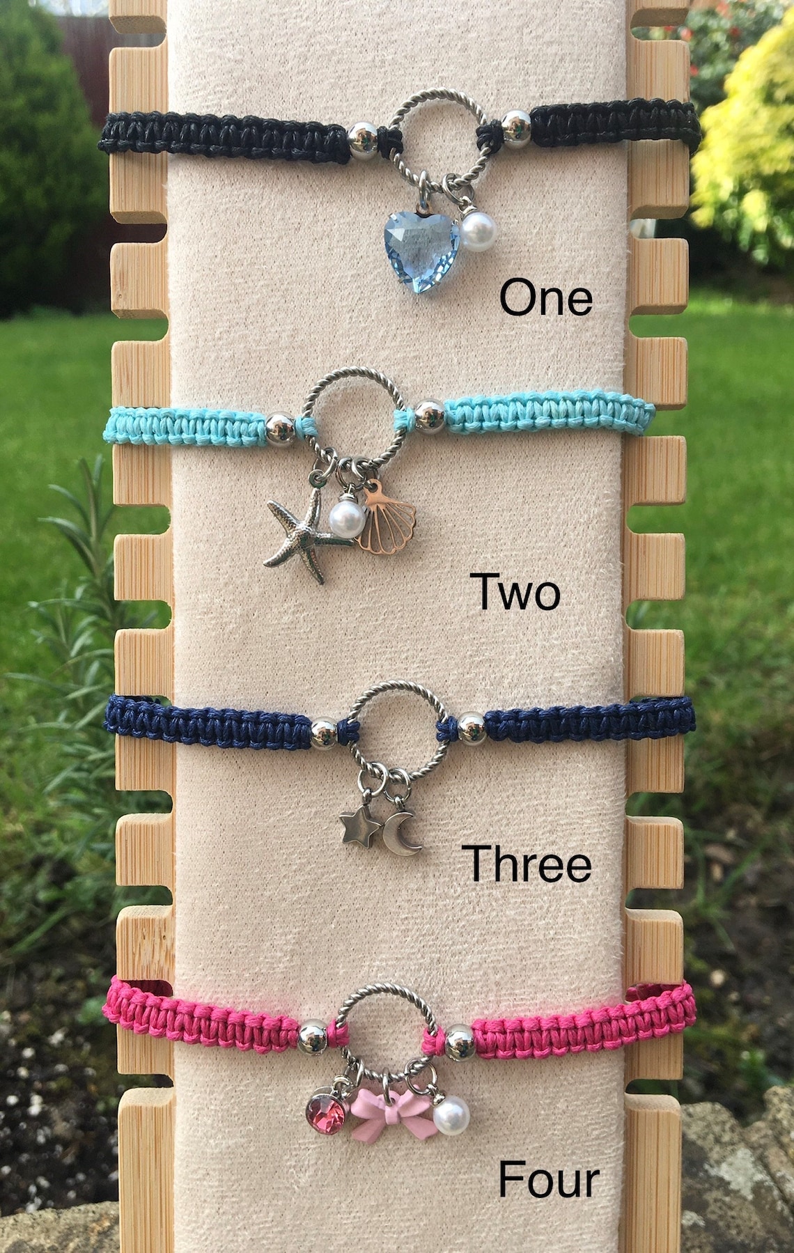 Dangle Charm Cord Bracelet - Etsy