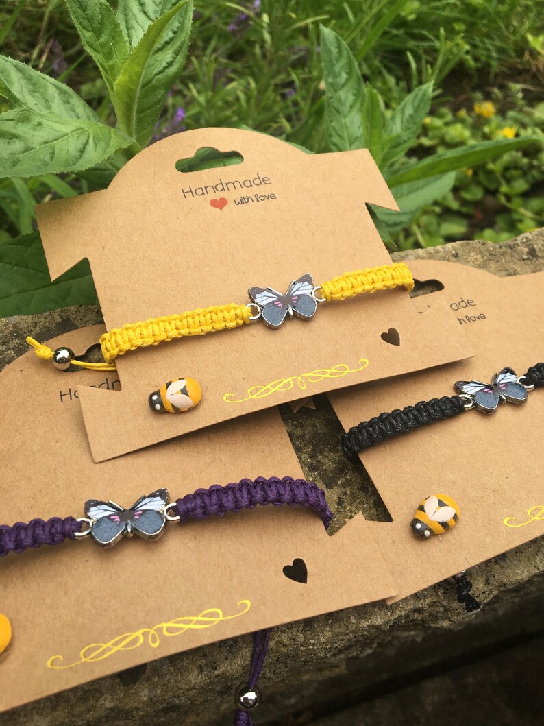 Butterfly Bracelet / Butterfly Cord Bracelet - Etsy