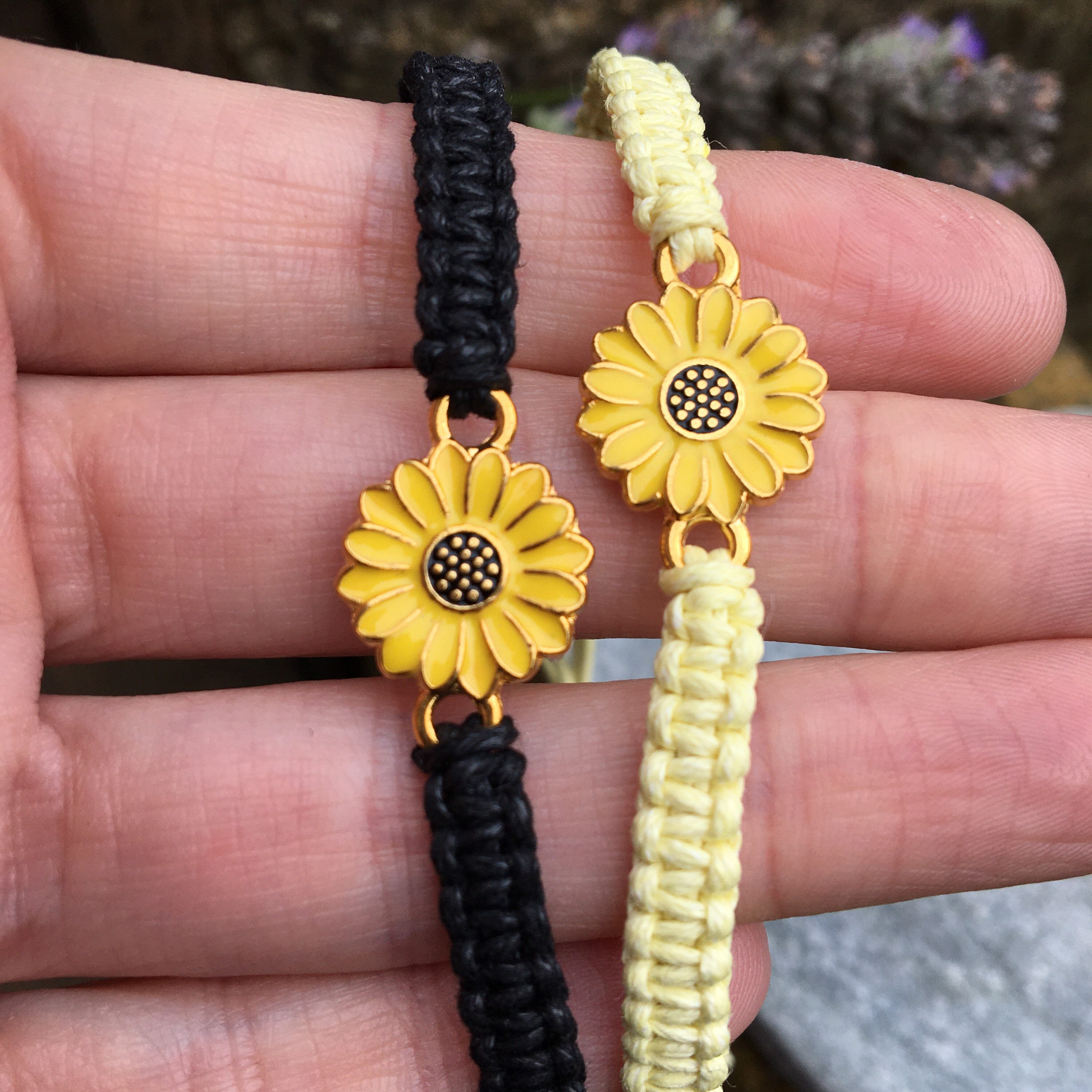 Sunflower Bracelet/ adjustable bracelet | Etsy