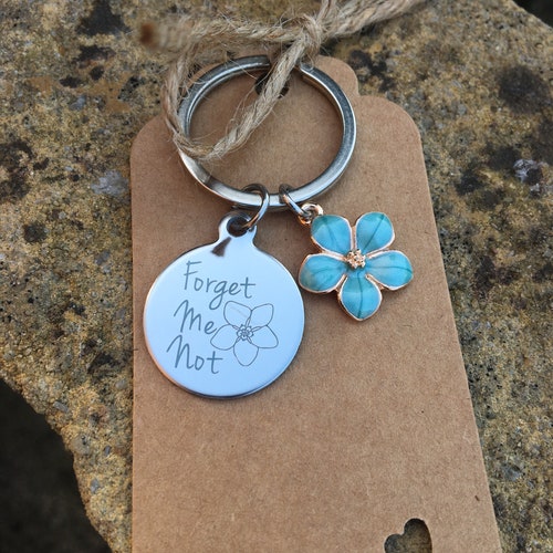 One FORGET ME NOT Flowerstained Glass Forget Me Notstained - Etsy