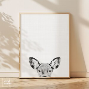 Doe Print, Deer Print, Woodland Nursery, Nursery Wall Art, Printable ...