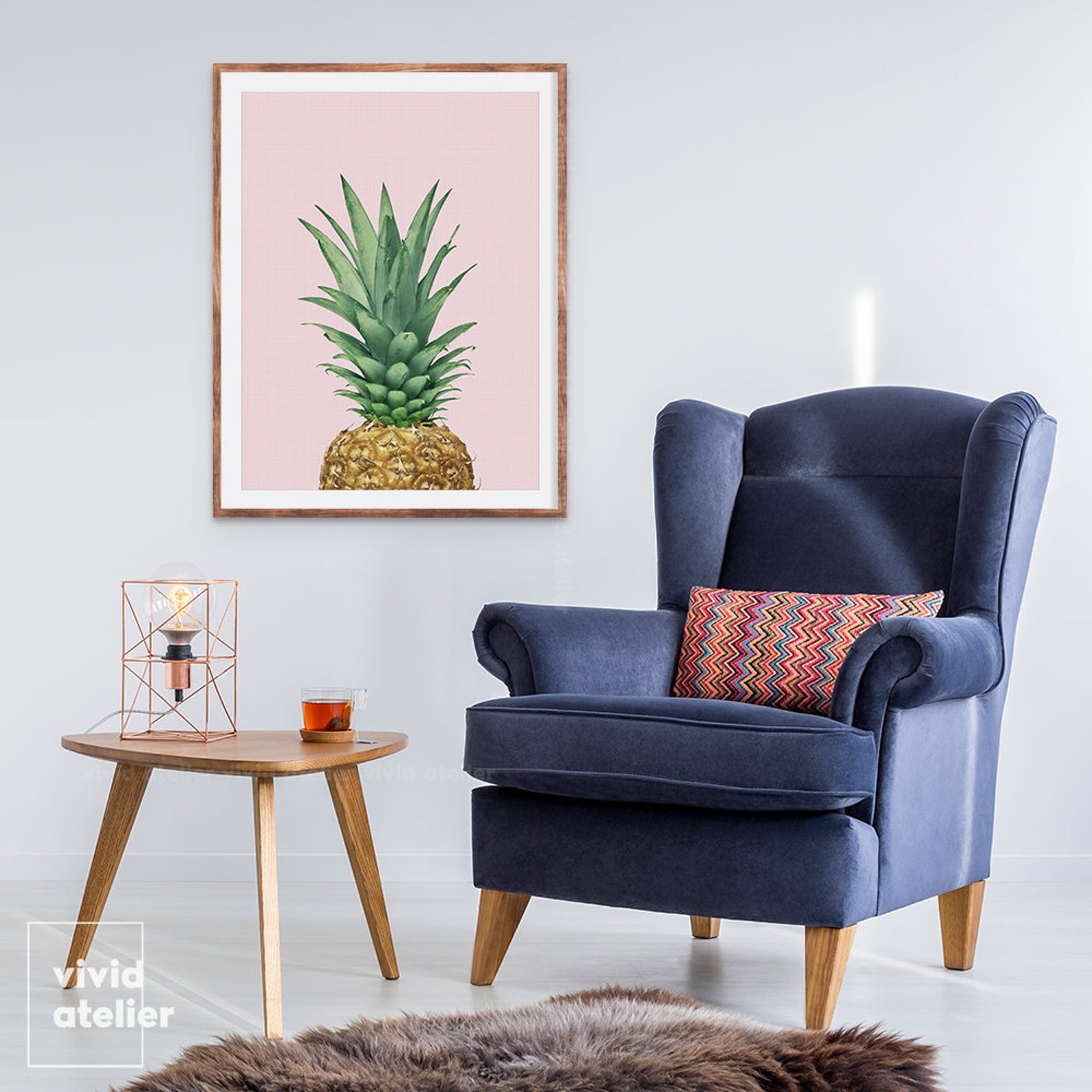 Tropical Decor Pineapple Print Pineapple Wall Art Printable - Etsy