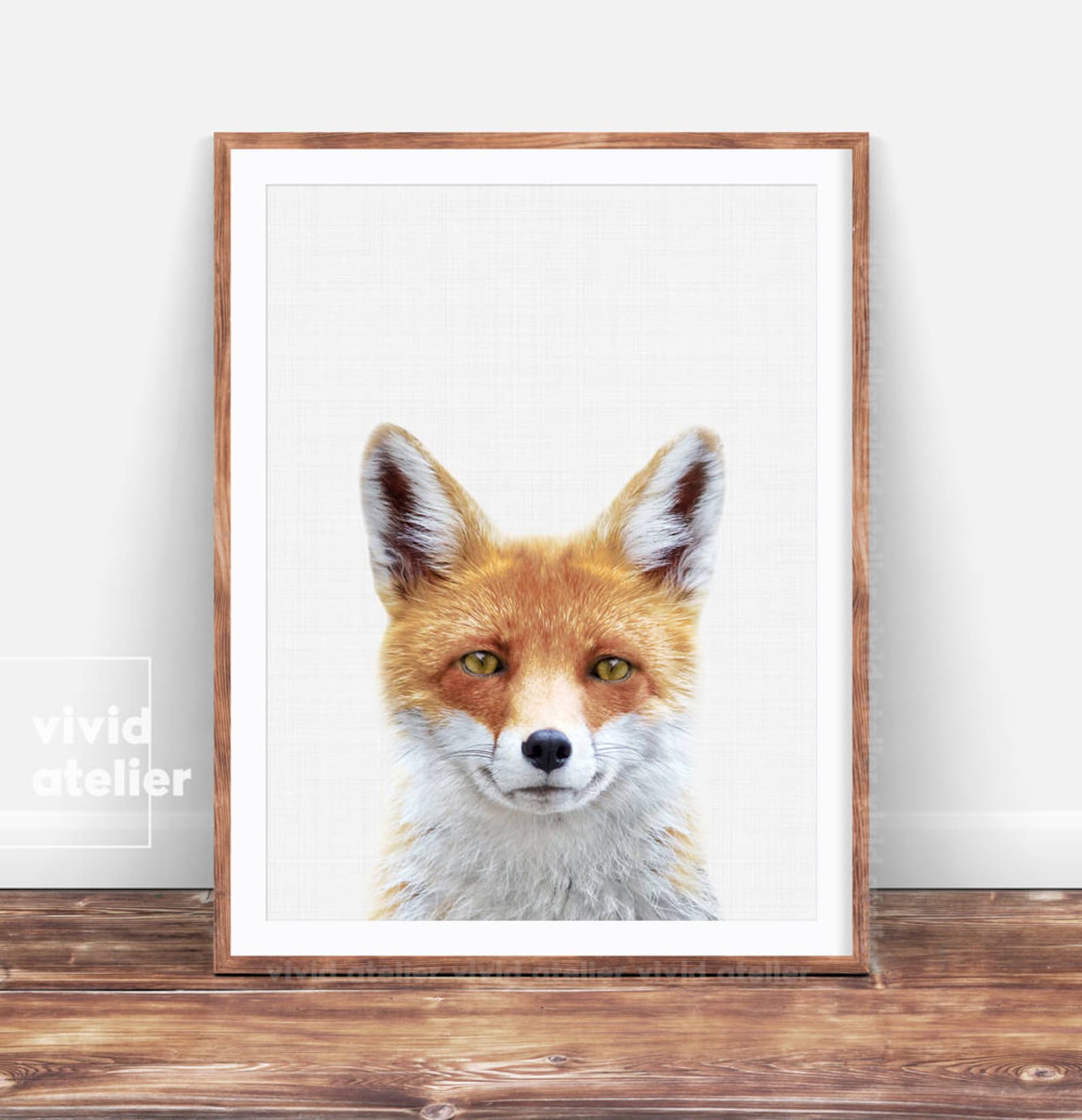 Fox Print Woodland Nursery Wall Art Woodland Animals Forest | Etsy