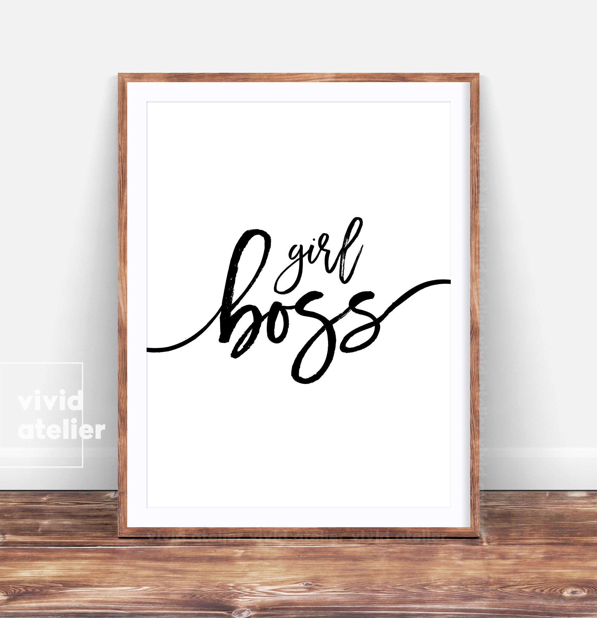 Girl Boss Print Boss Lady Wall Art Gift for Her Home Office | Etsy
