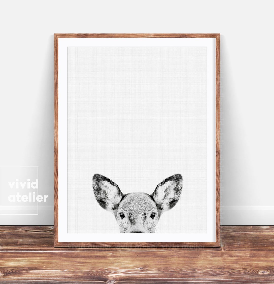 Doe Print Deer Print Woodland Nursery Nursery Wall Art - Etsy