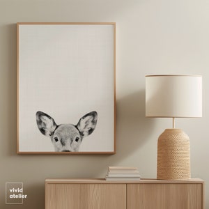 Doe Print, Deer Print, Woodland Nursery, Nursery Wall Art, Printable ...