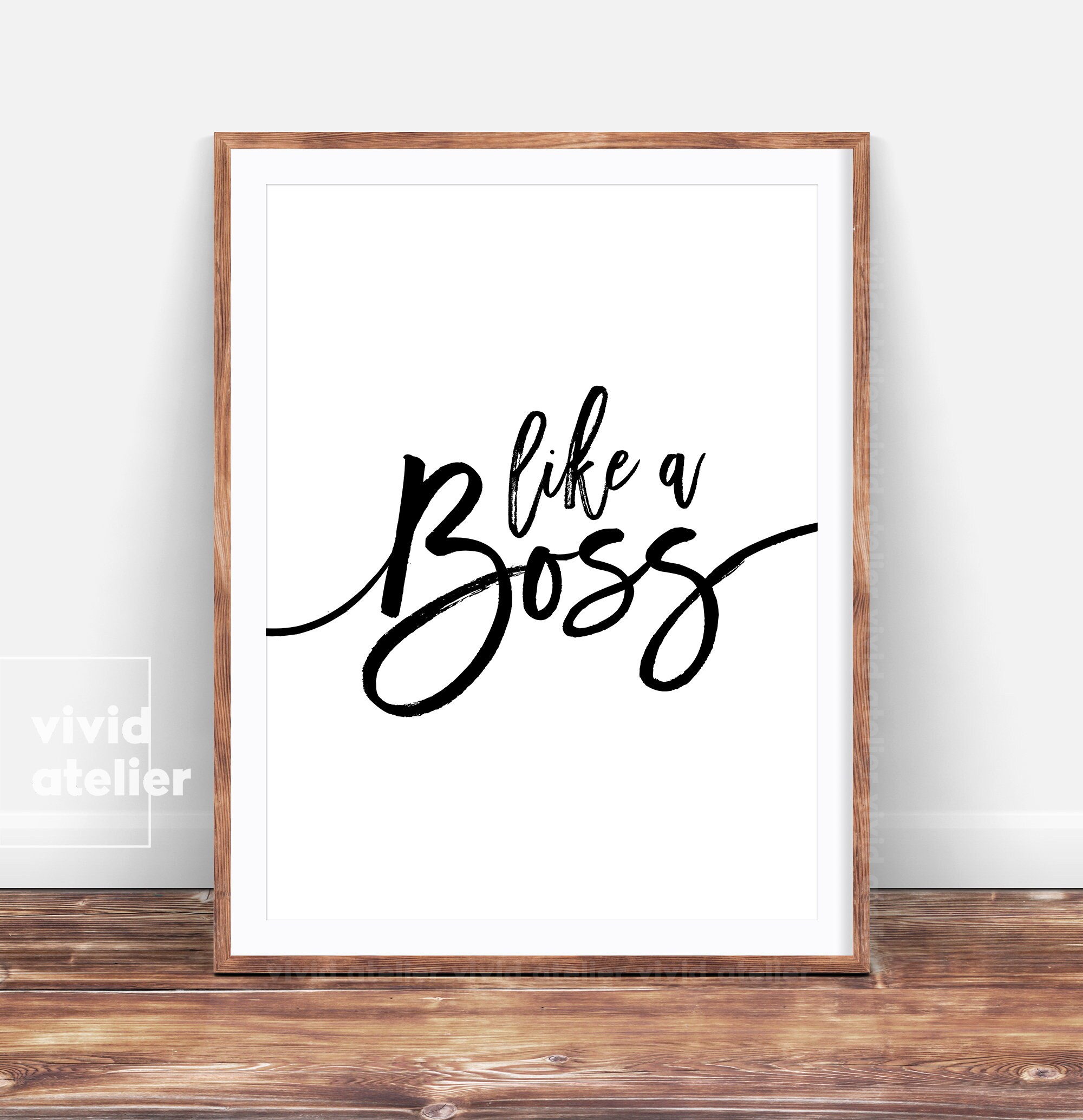 Like a Boss Print Like a Boss Wall Art Home Office Decor | Etsy