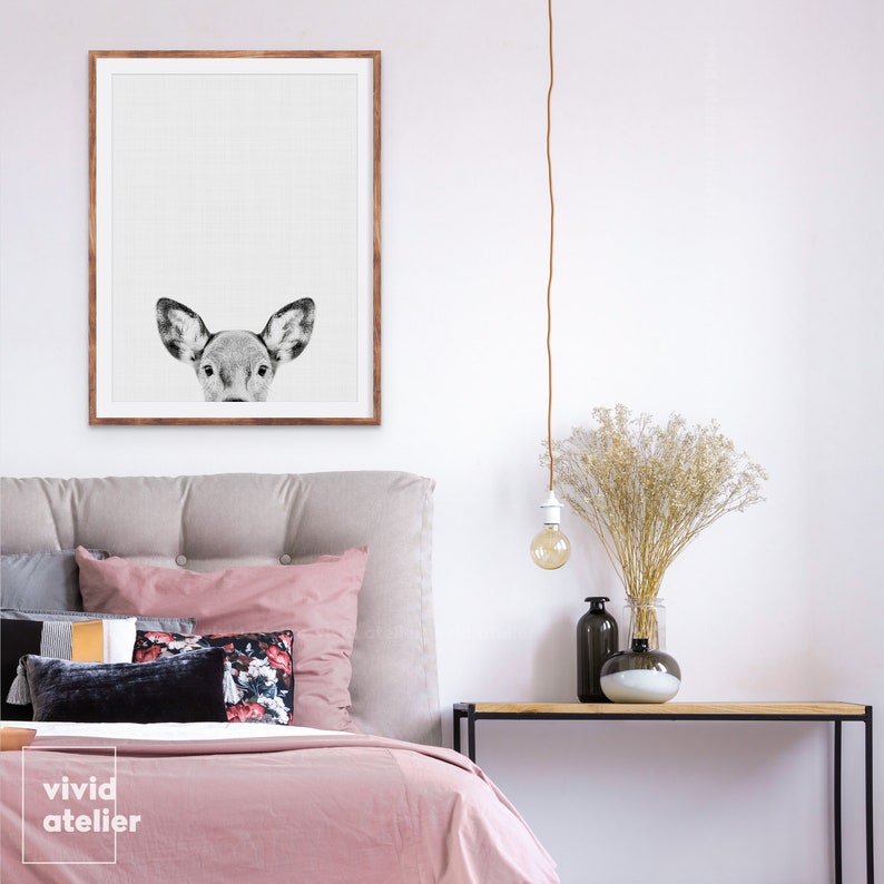 Doe Print Deer Print Woodland Nursery Nursery Wall Art - Etsy