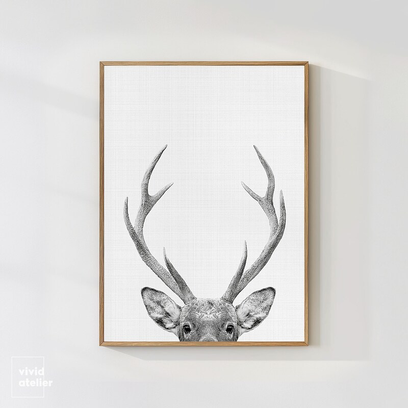 Deer Print - Etsy